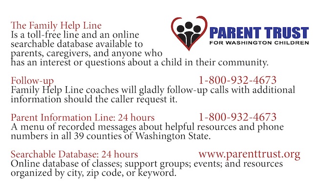 Telephone Support & Resources – Parent Trust