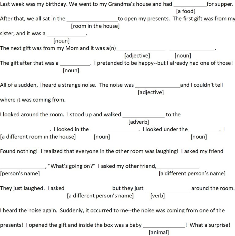 Mad Libs – Parent Trust